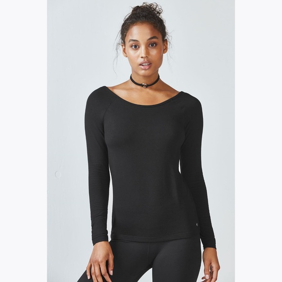 Fabletics | Tops | New Fabletics Black Julene Long Sleeve Tee Xs Nwt ...